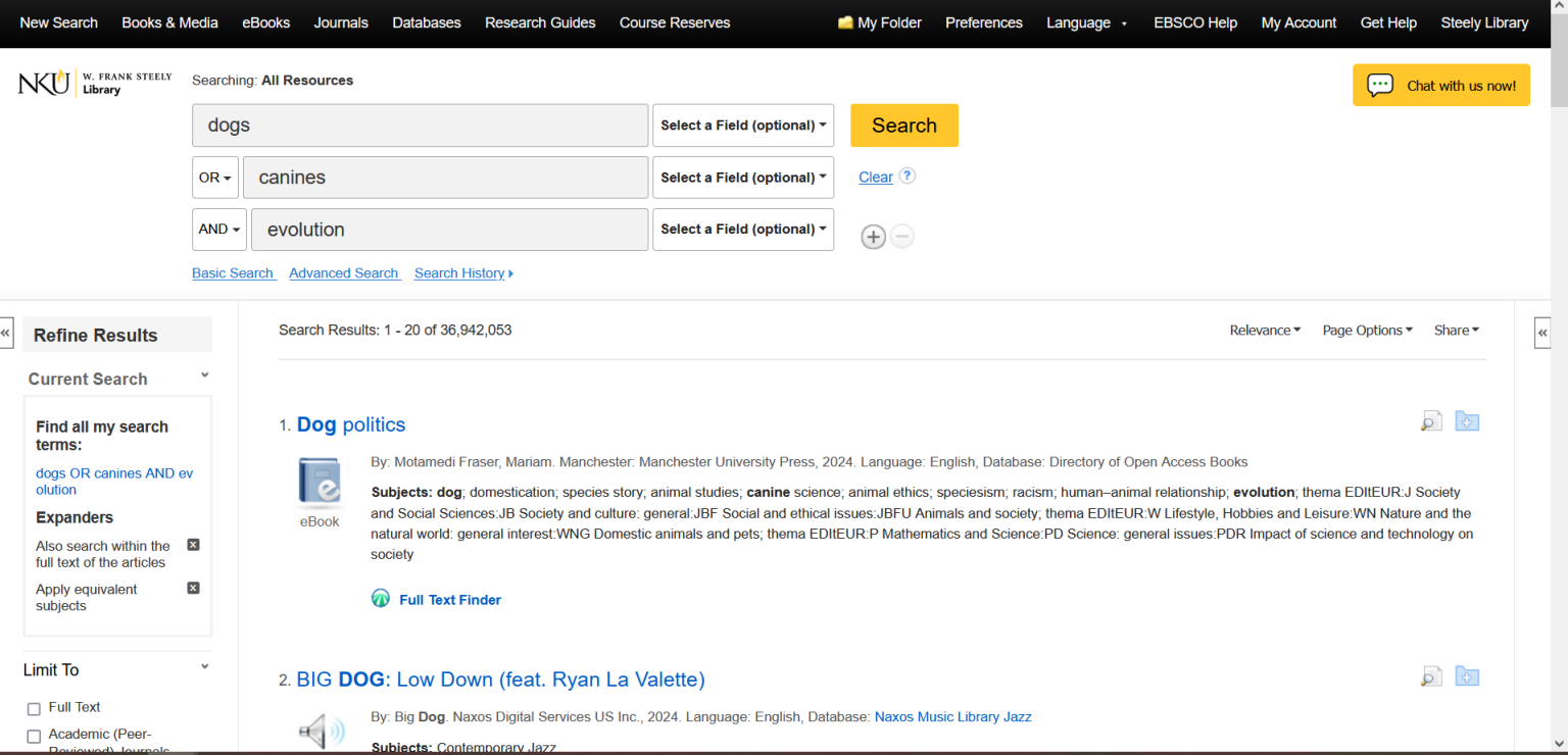 210 Boolean Operators Lin 175 Information Literacy